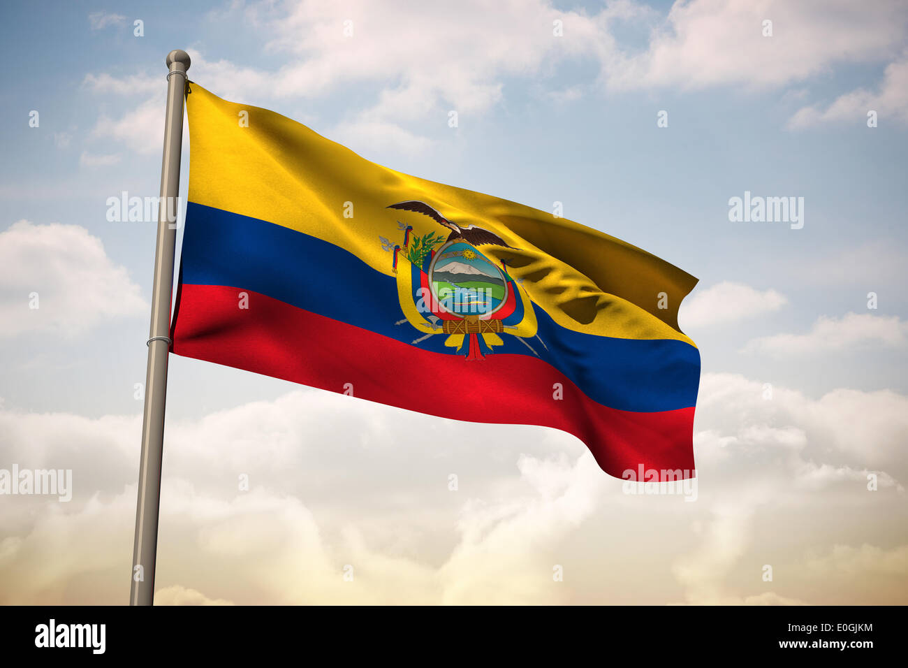 Ecuador national flag Stock Photo - Alamy