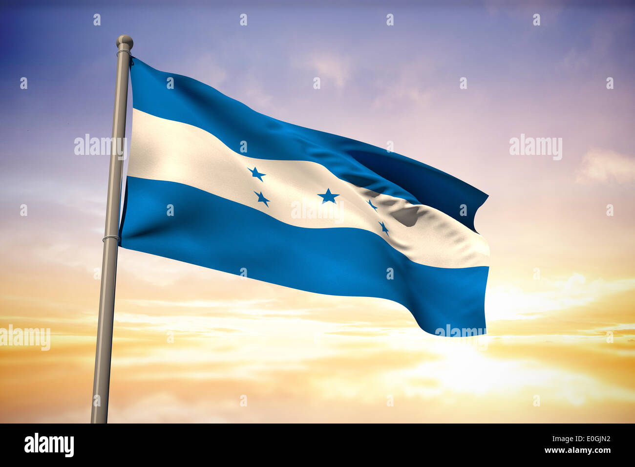 Honduras national flag Stock Photo - Alamy
