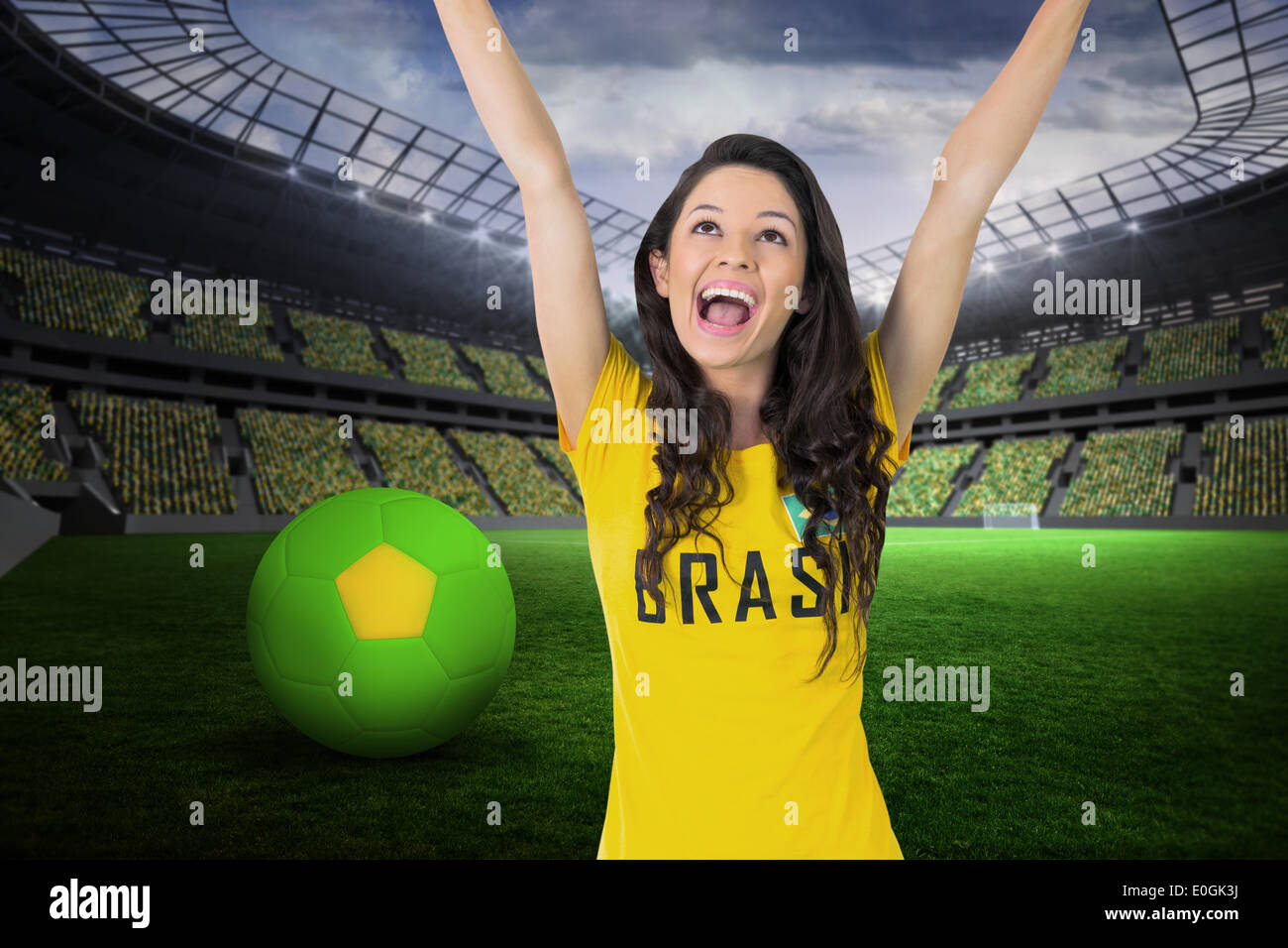 Football team fan wearing green shirt hi-res stock photography and ...