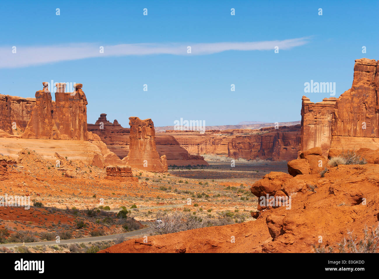 Courthouse Towers and Park Avenue, Arches National Park, Utah, USA ...
