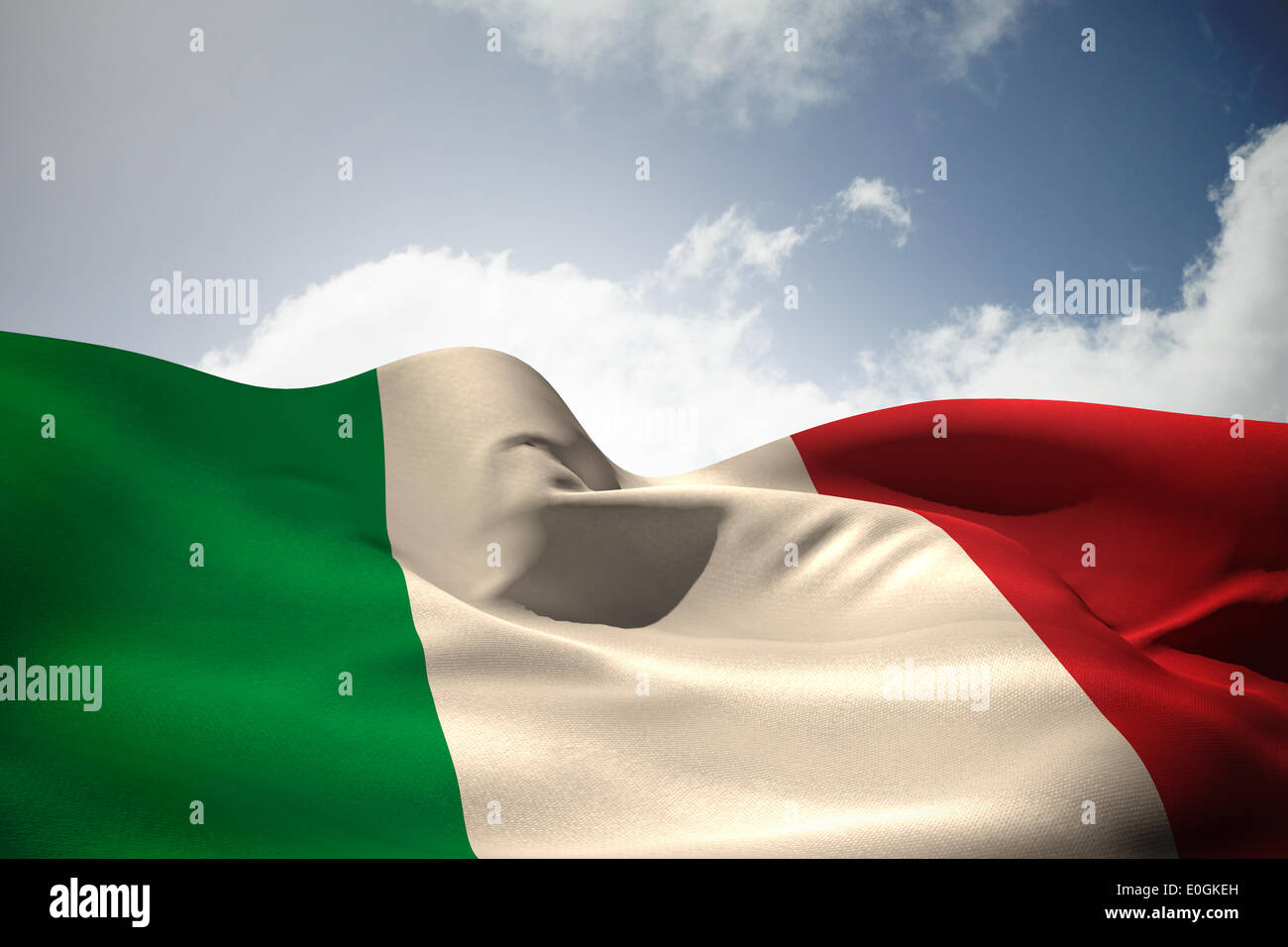 Italy flag waving Stock Photo - Alamy