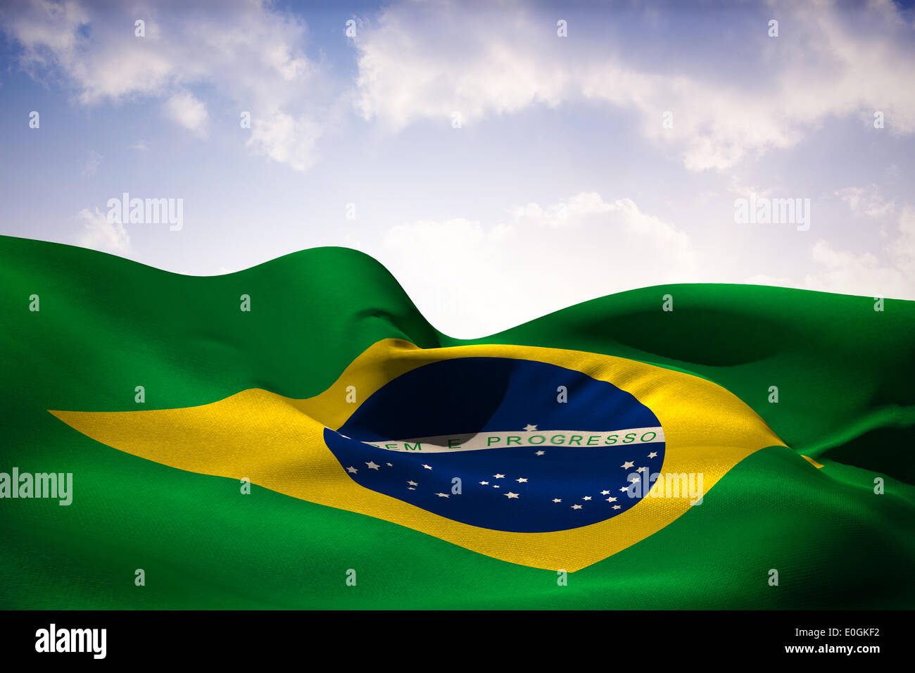 Brazil flag waving Stock Photo - Alamy