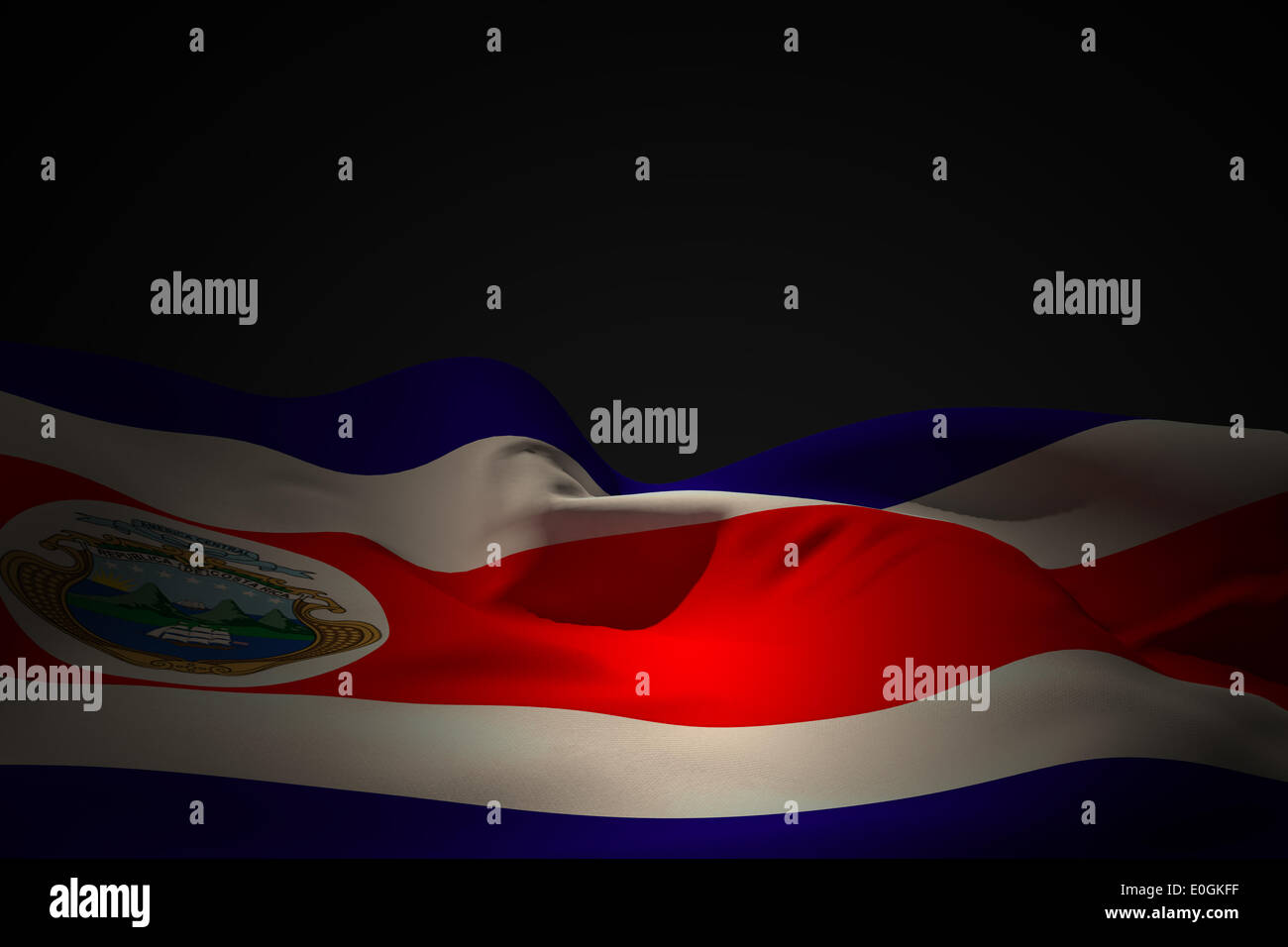 Costa rica flag waving Stock Photo - Alamy