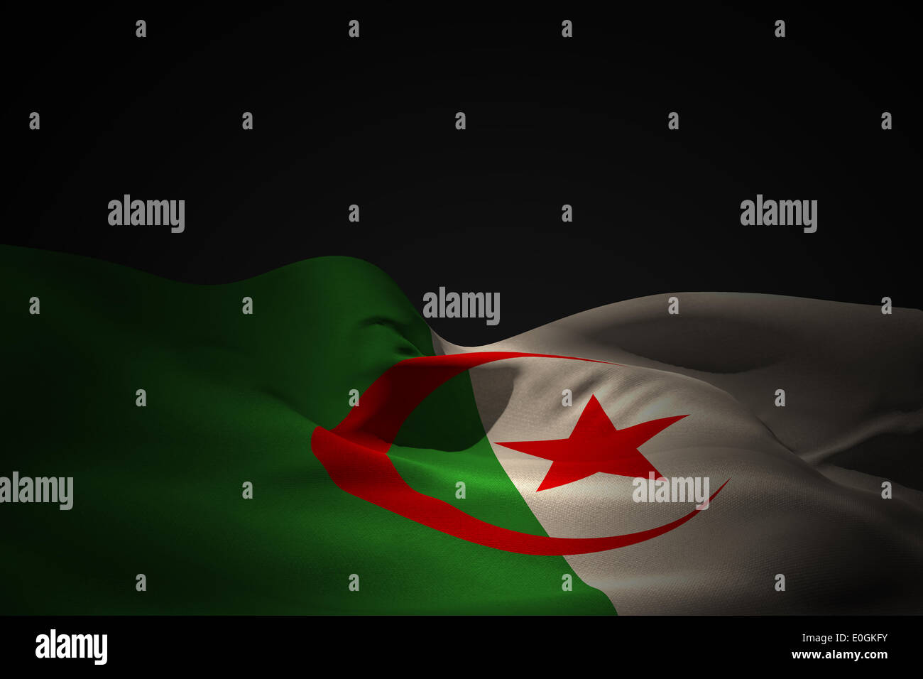 Algeria flag waving Stock Photo - Alamy
