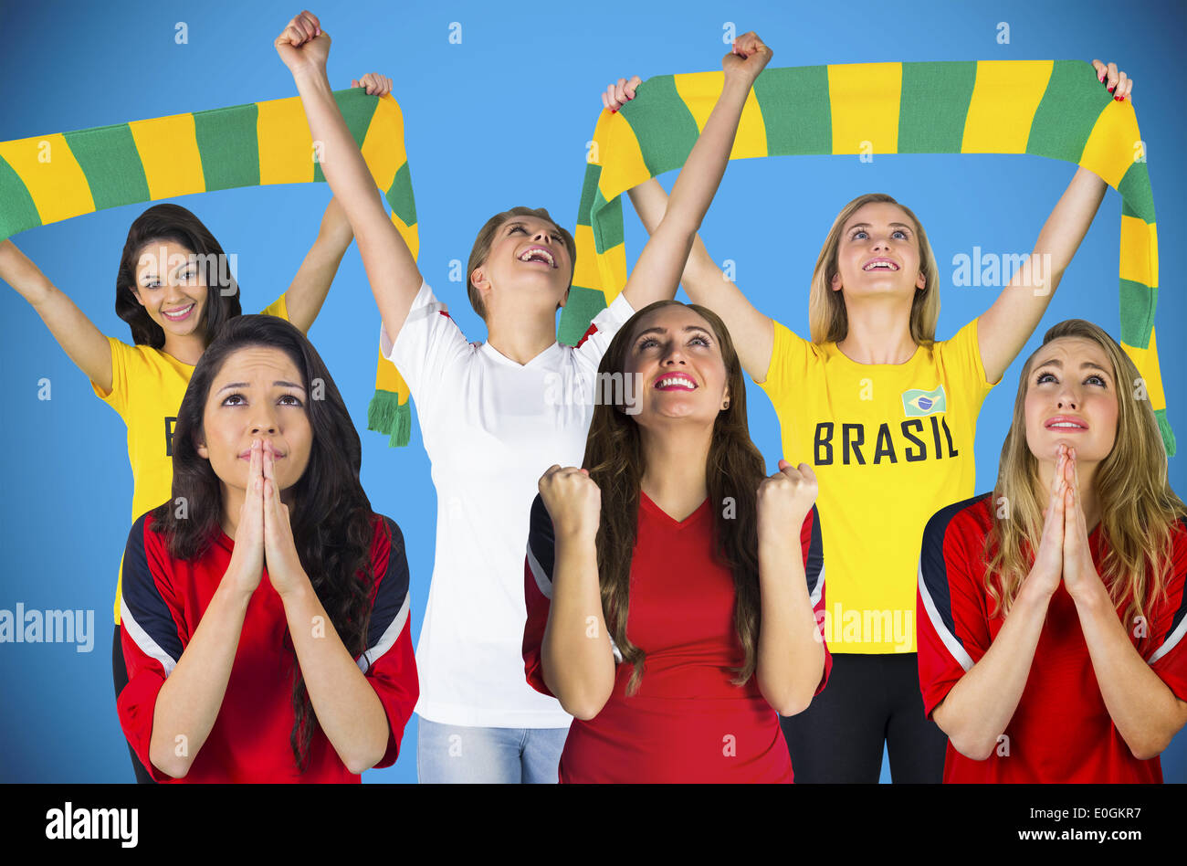 Worried excited football fans hi-res stock photography and images - Alamy