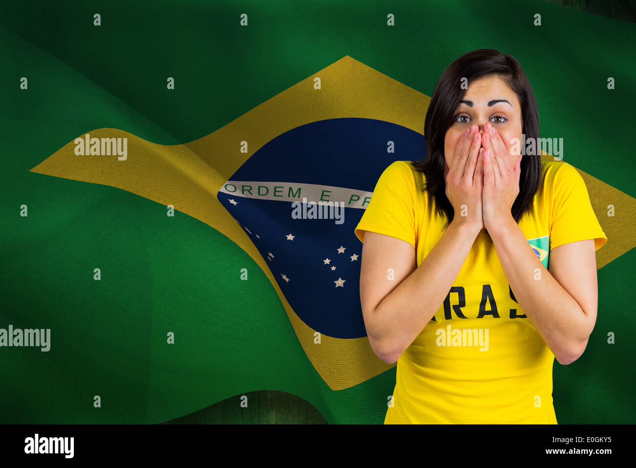 Worried female football fan hi-res stock photography and images - Alamy