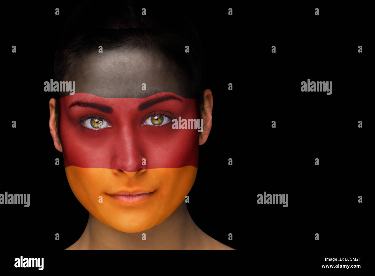 German football fan in face paint Stock Photo - Alamy