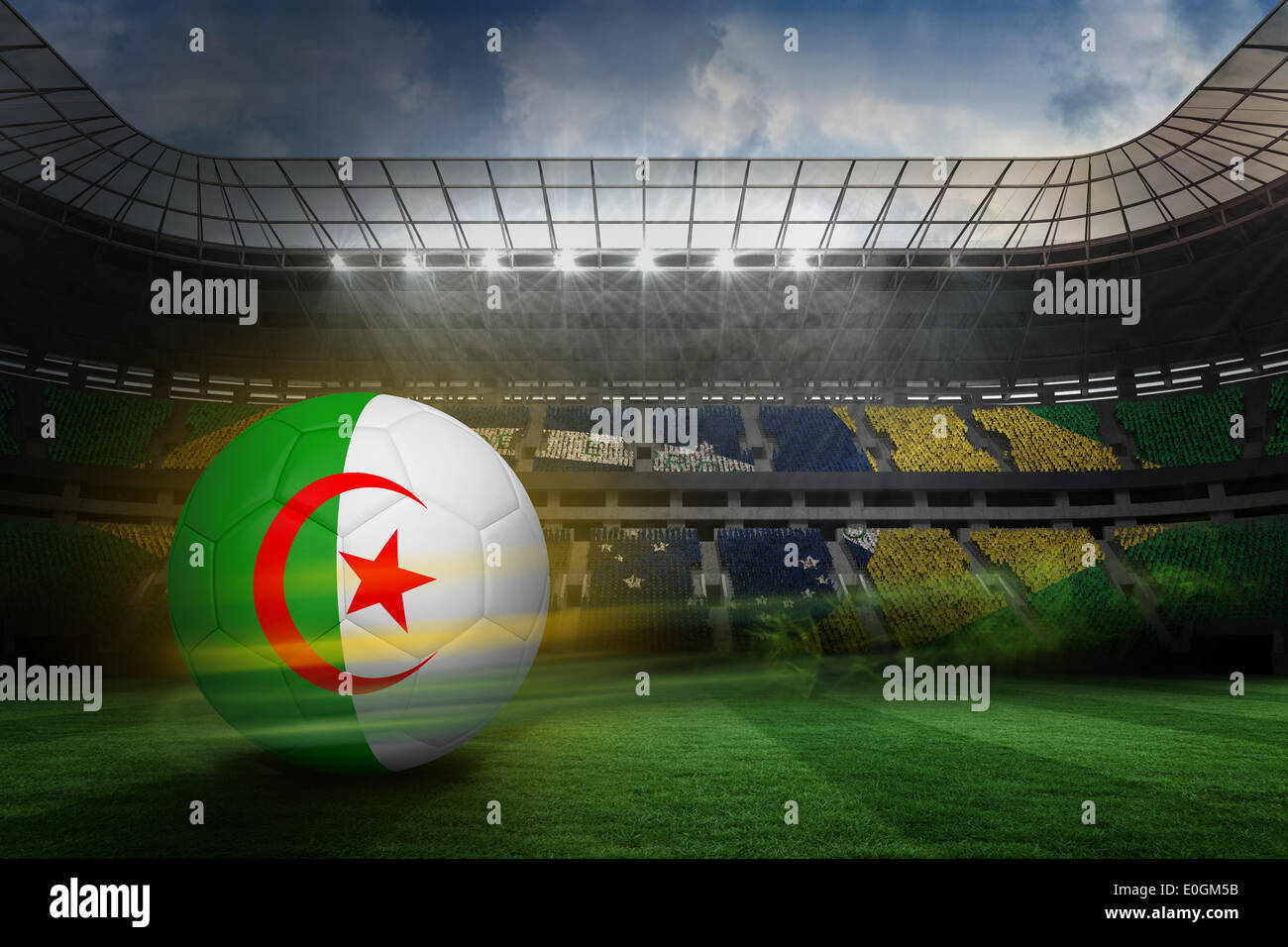 Football in algeria colours Stock Photo - Alamy