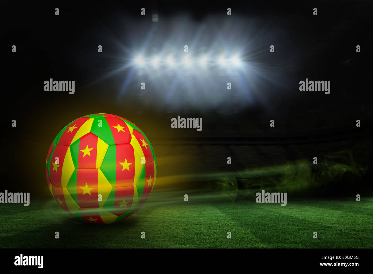 Football in cameroon colours Stock Photo - Alamy