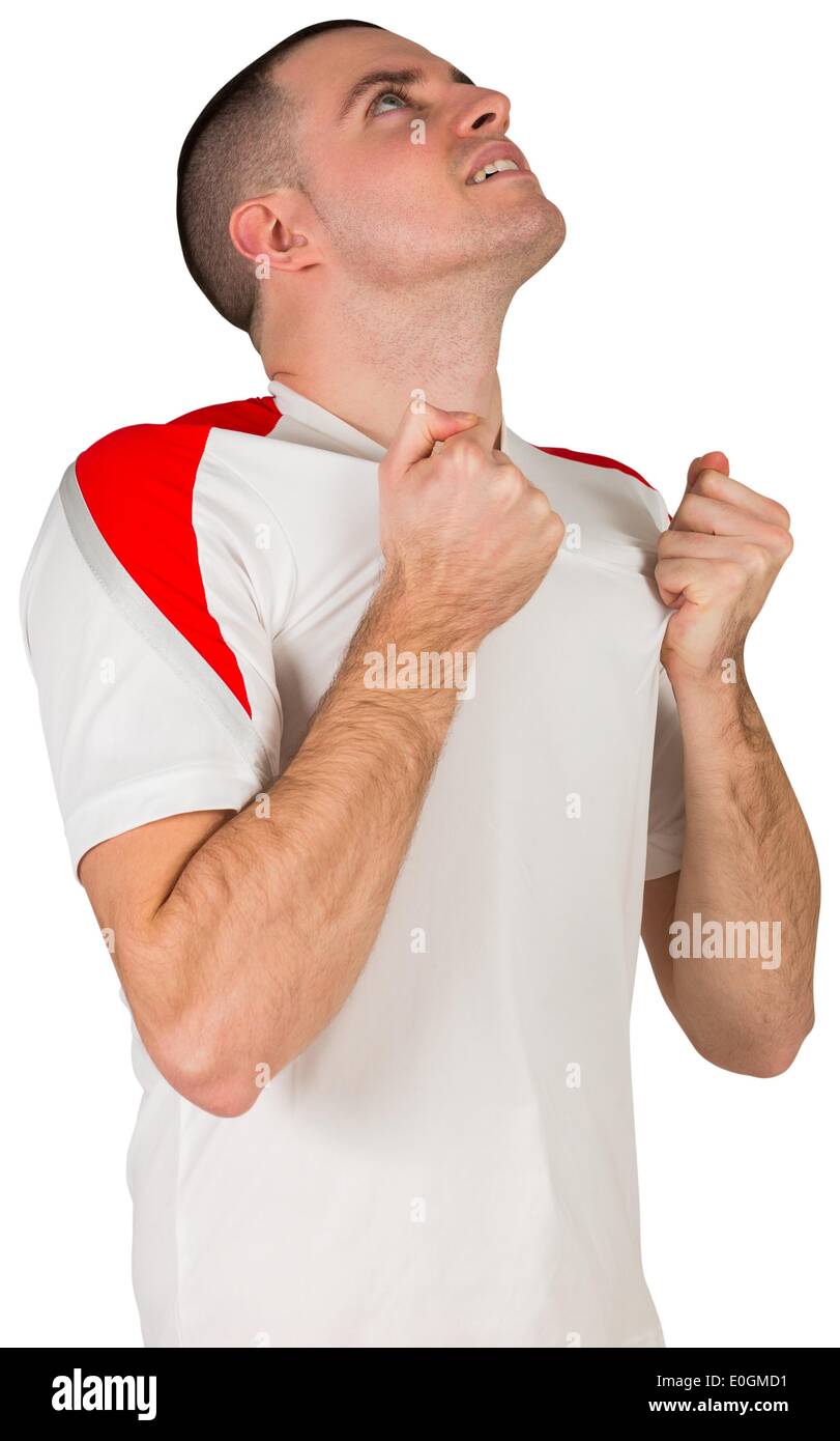 Excited football player cheering Stock Photo - Alamy