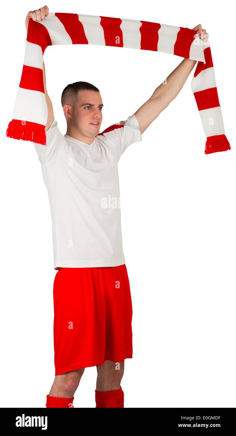 Holding football scarf white hi-res stock photography and images - Alamy
