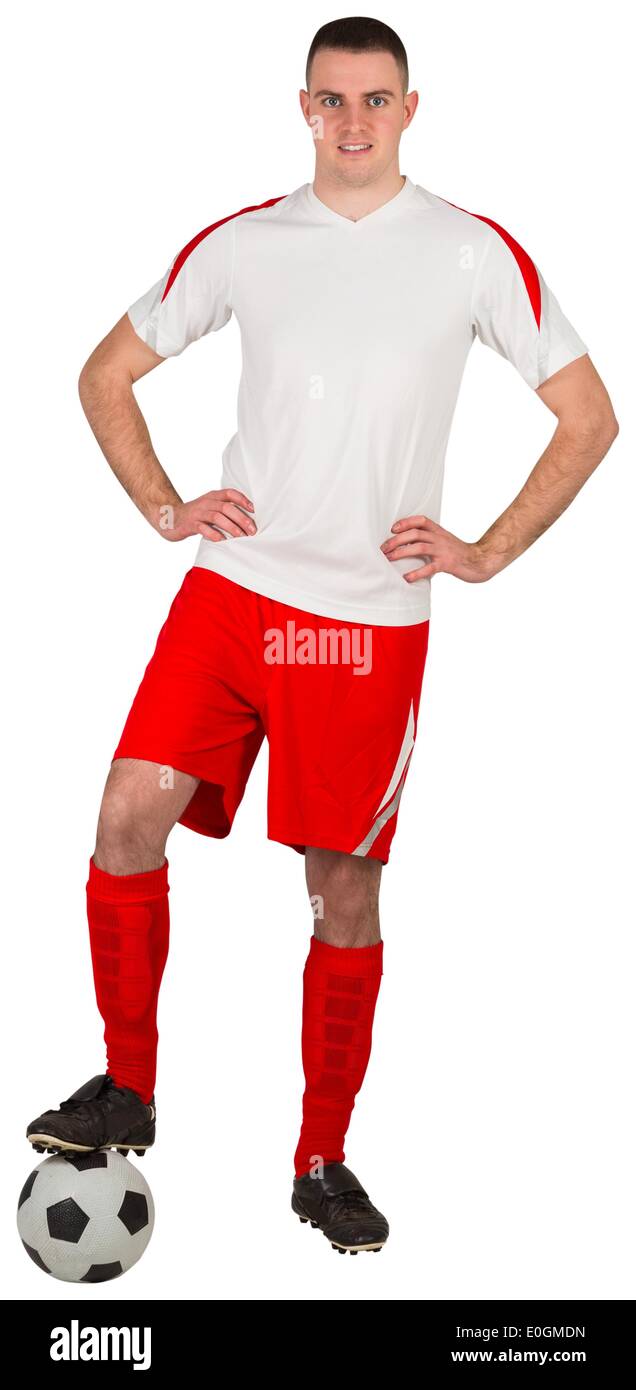 Handsome football player looking at camera Stock Photo - Alamy