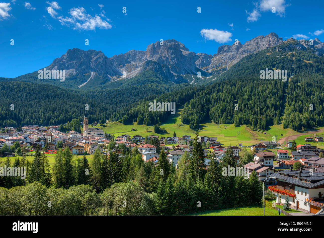 View at Padola, Padola, Sexten Dolomites, Belluno, Italy Stock Photo ...