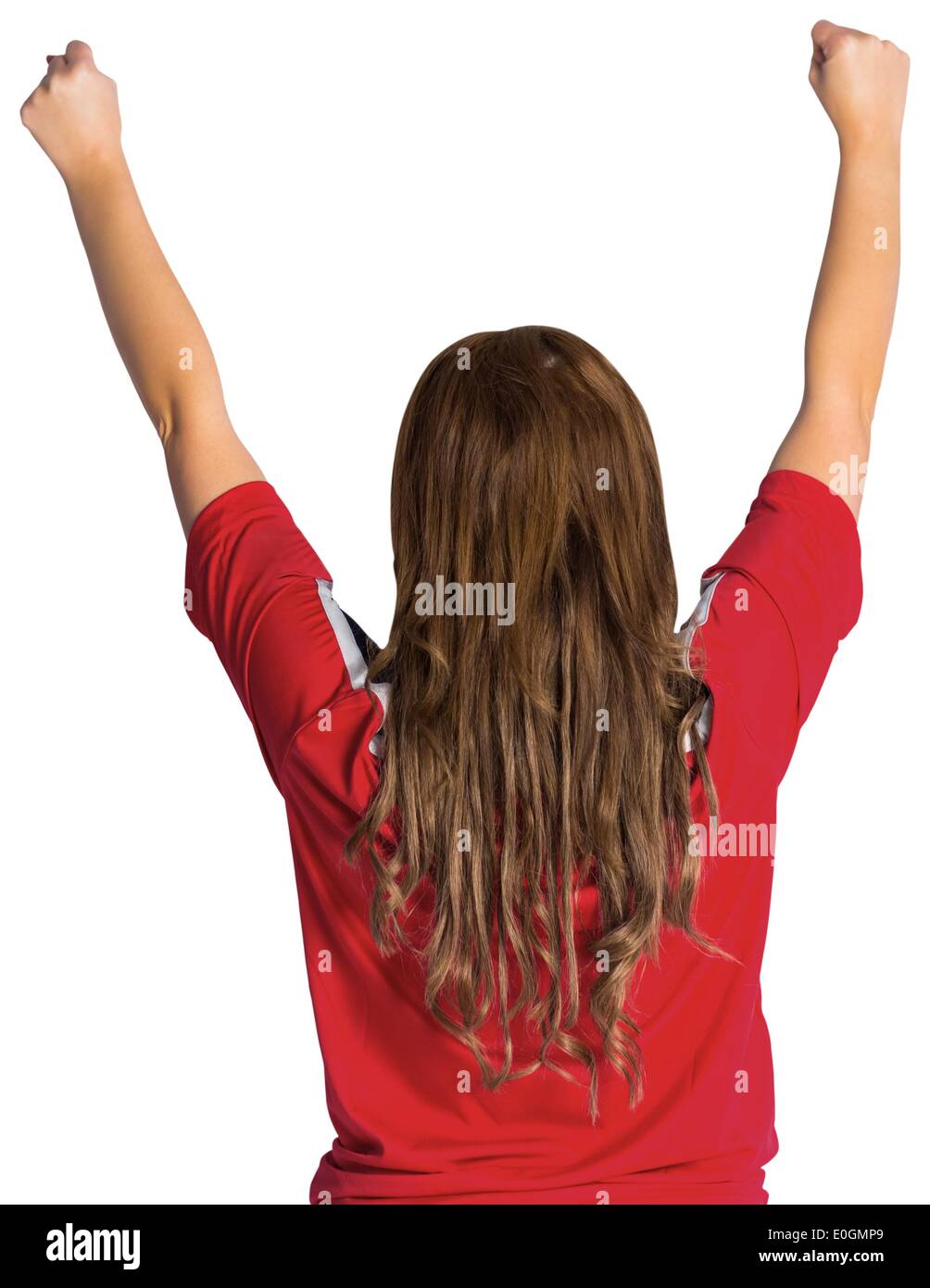 Cheering female football fan hi-res stock photography and images - Alamy