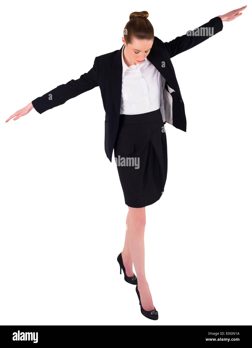 Female balancing act Cut Out Stock Images & Pictures - Alamy