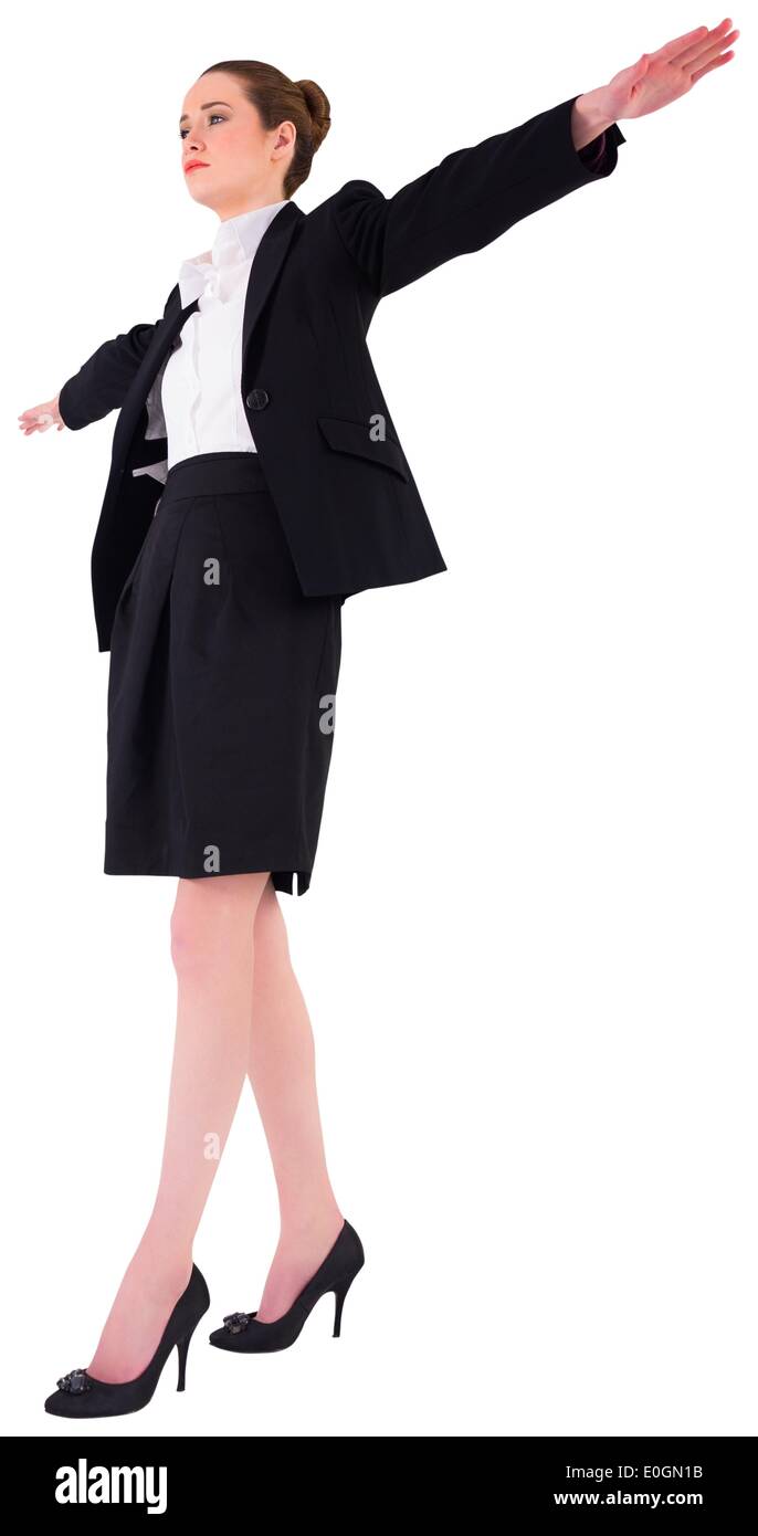 Businesswoman performing a balancing act Stock Photo - Alamy