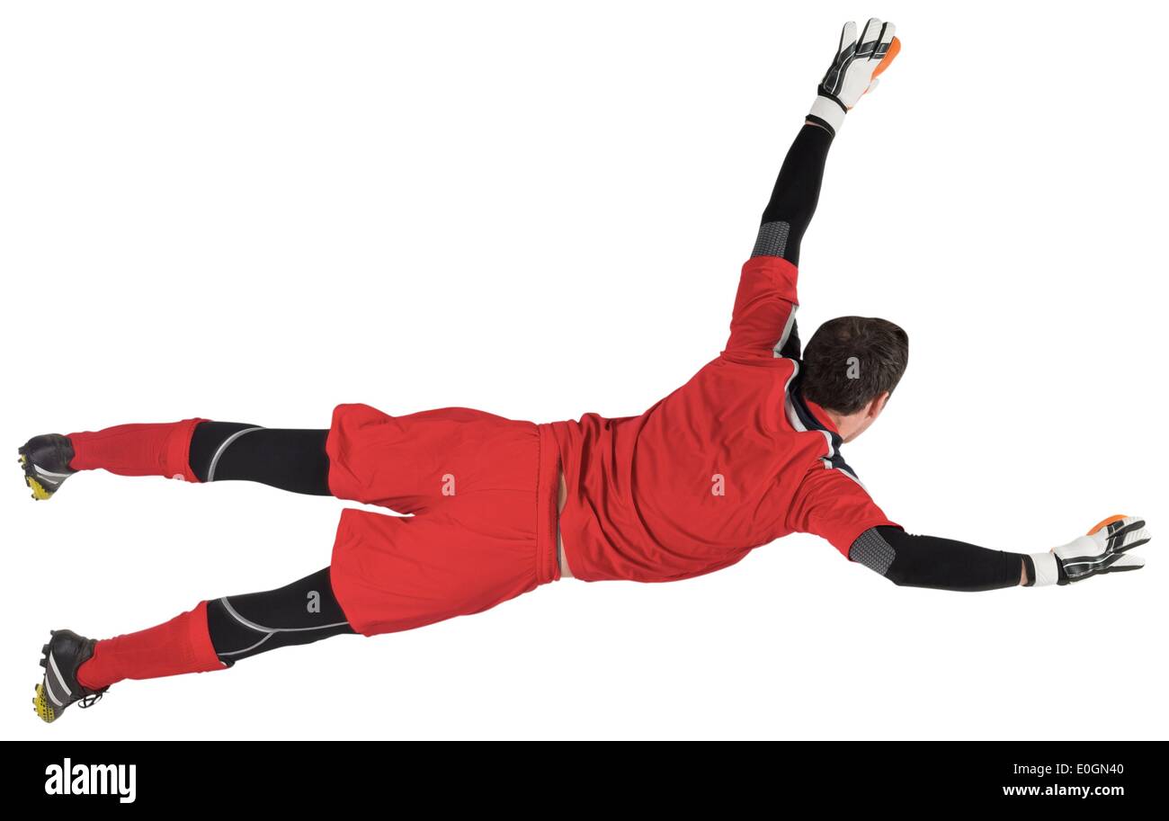 Goalkeeper Stretching Cut Out Stock Images & Pictures - Alamy