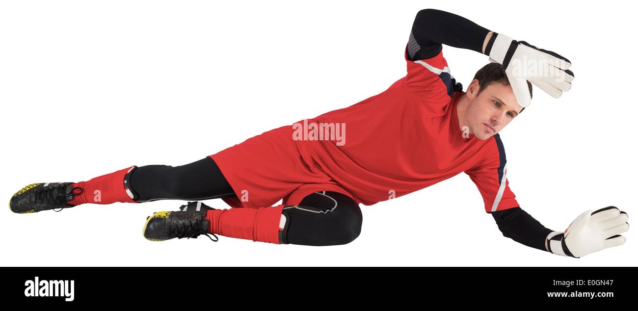 Goalkeeper Stretching Cut Out Stock Images & Pictures - Alamy