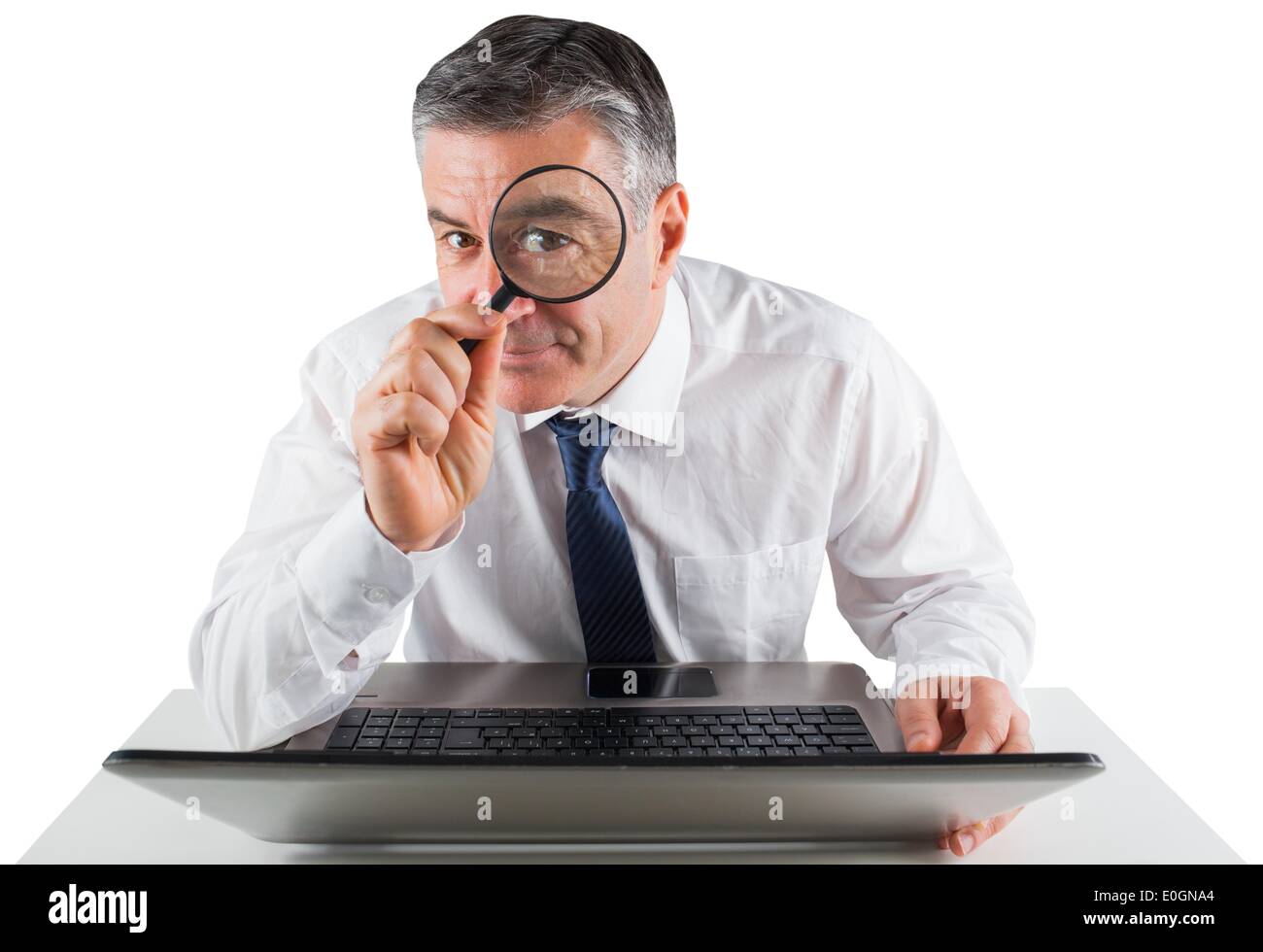 Businessman using magnifying glass hi-res stock photography and images ...