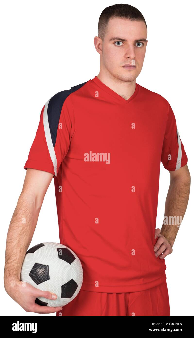 Handsome football player looking at camera Stock Photo - Alamy