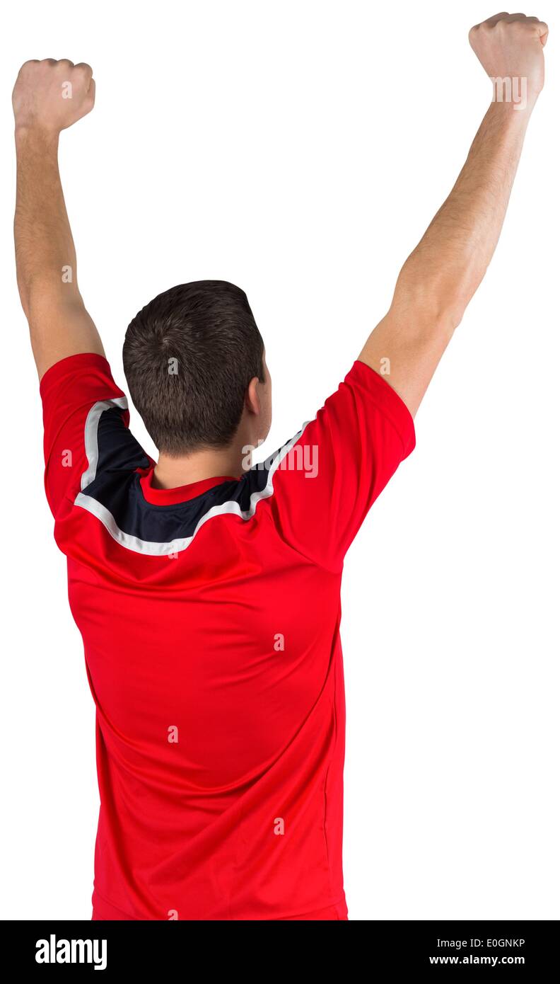 Young adult man cheering win hi-res stock photography and images - Alamy
