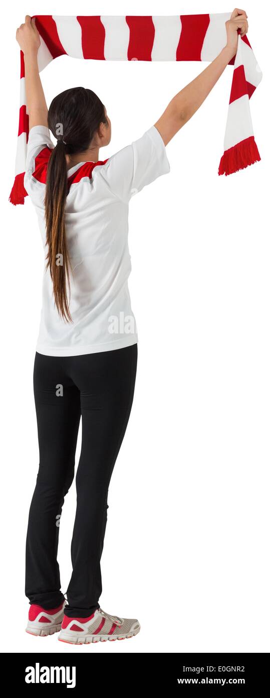 Woman red white striped Cut Out Stock Images & Pictures - Alamy