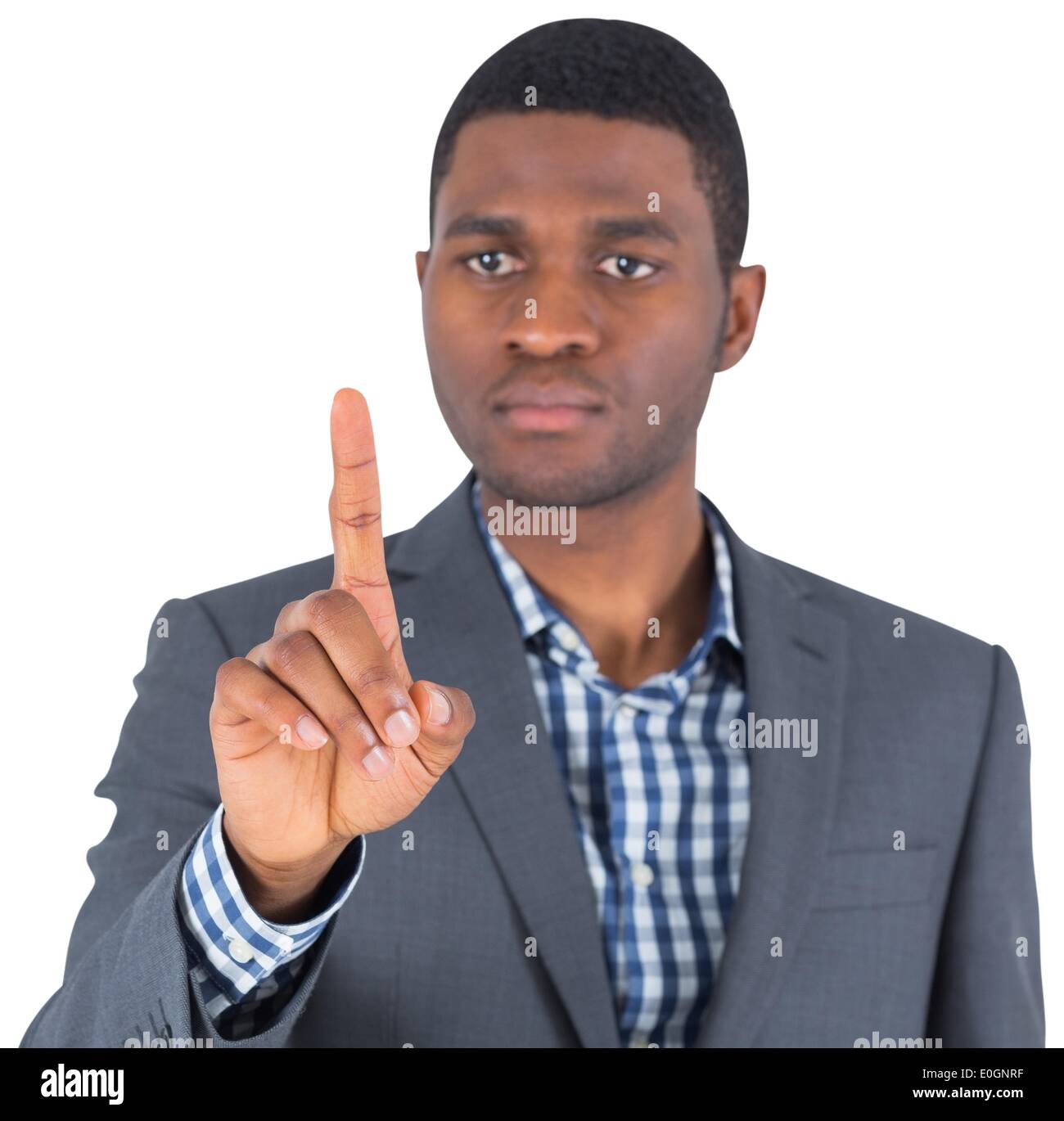 Focused businessman pointing finger hi-res stock photography and images ...