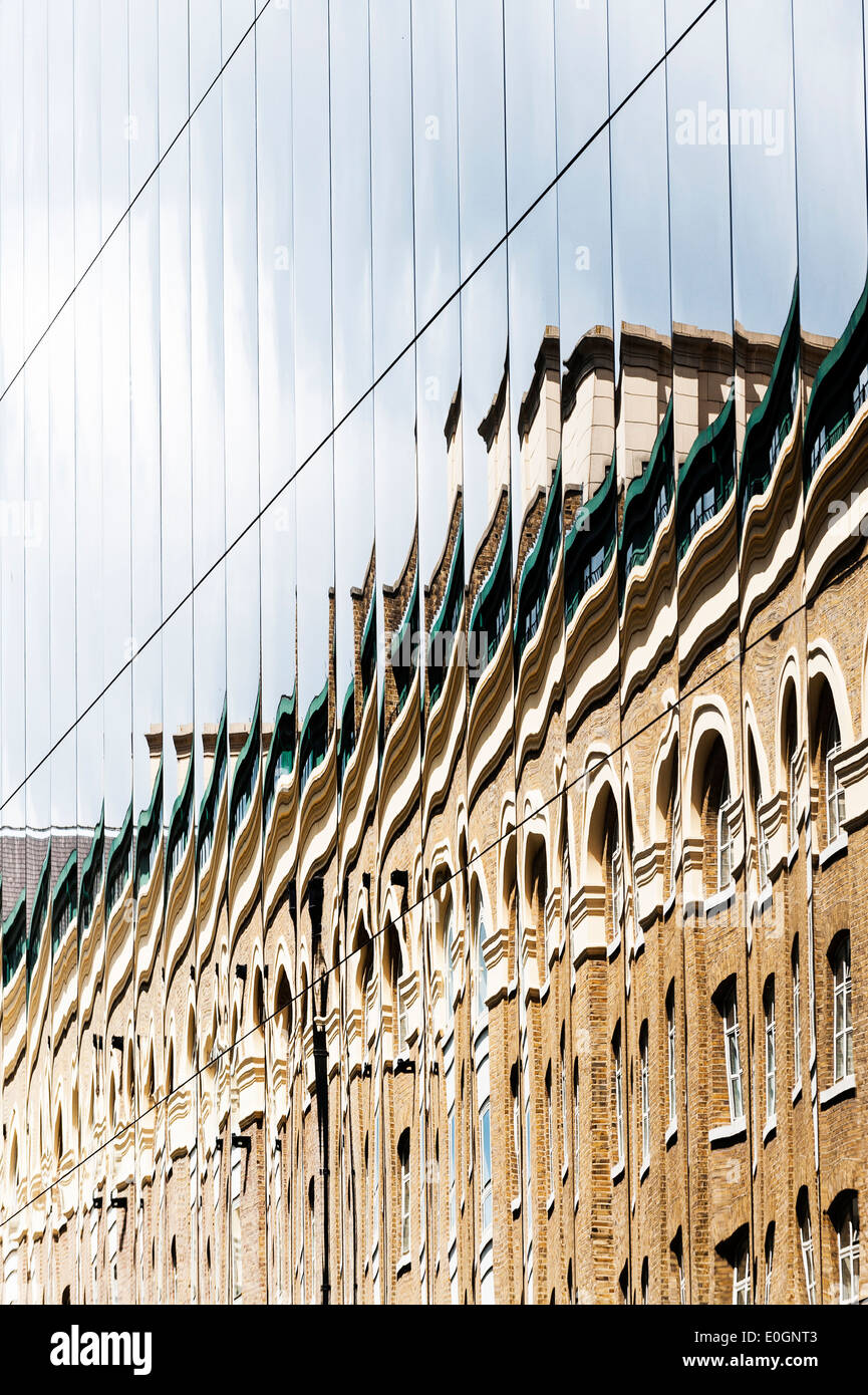 The distorted reflection of a building Stock Photo - Alamy