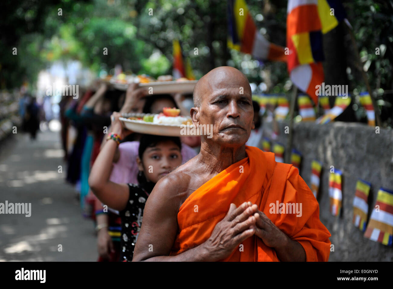 Dhaka, Bangladesh. 13th May, 2014. The Buddha Bhikhu praying at ...