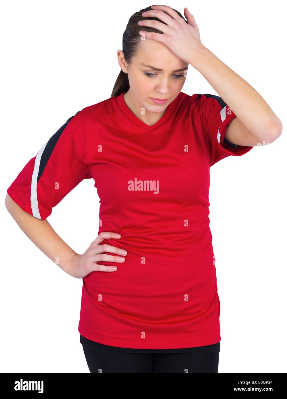 Disappointed football fan in red hi-res stock photography and images ...