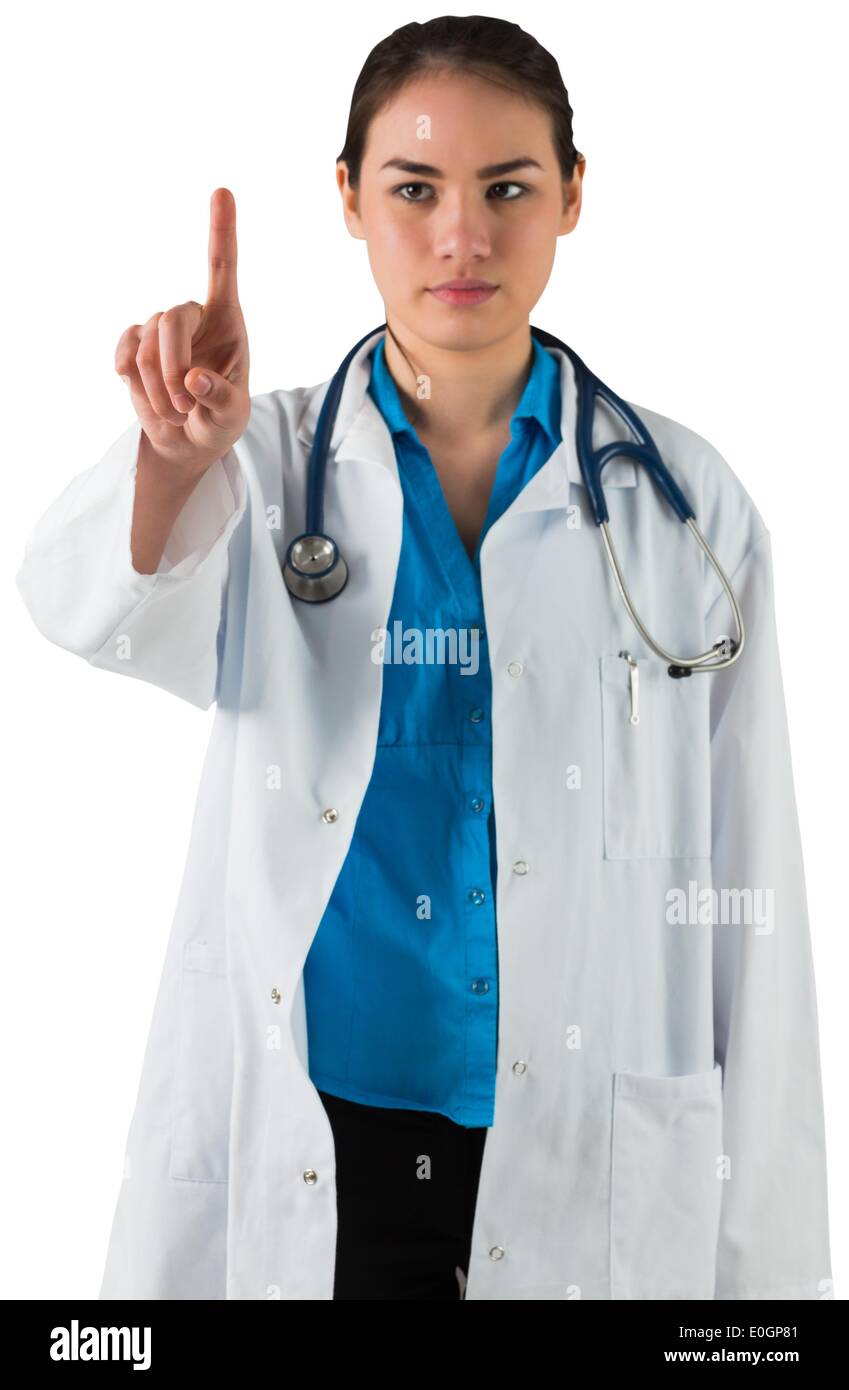 Young doctor pointing Stock Photo - Alamy