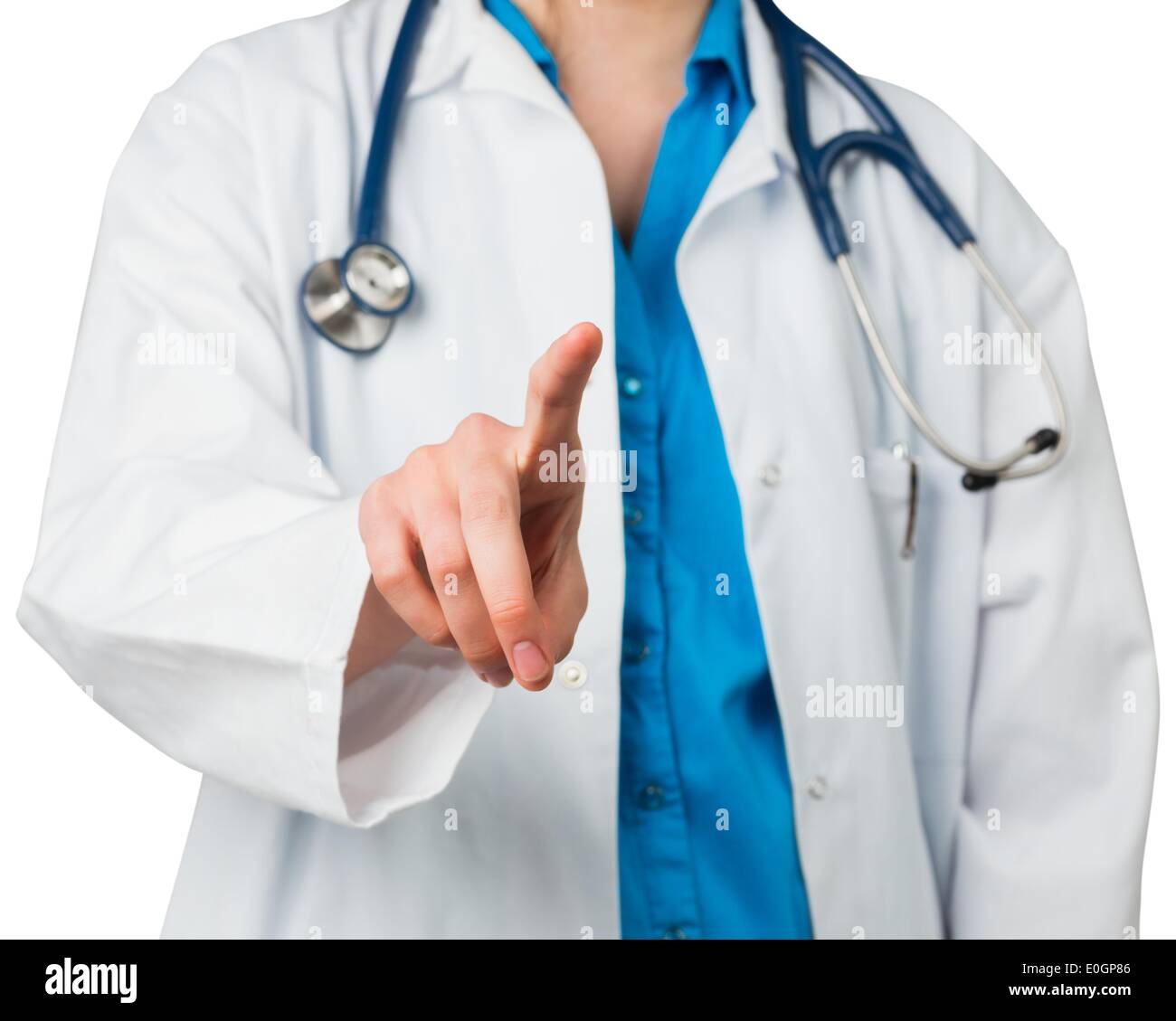 Young doctor pointing Stock Photo - Alamy