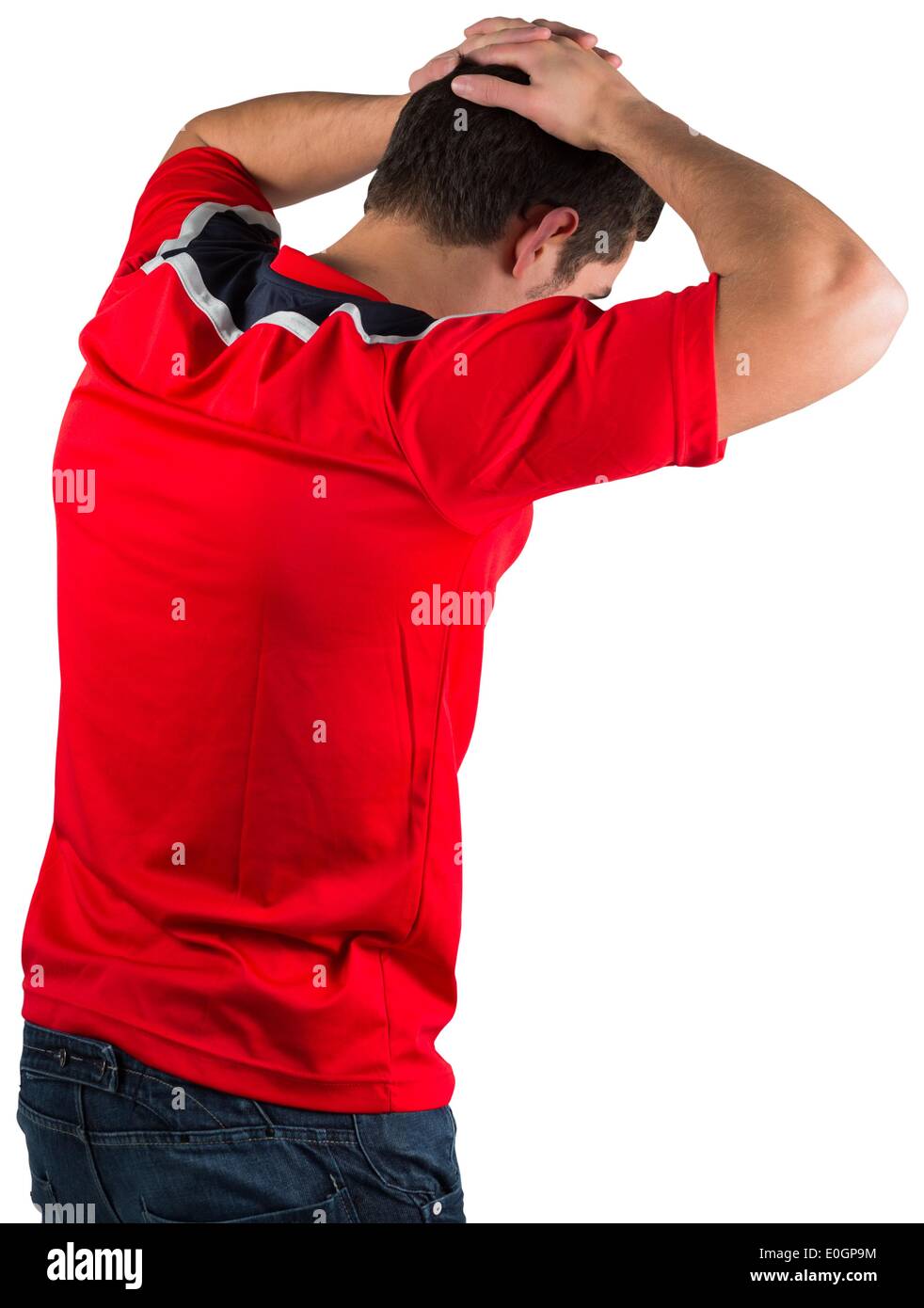 Disappointed football fan in red hi-res stock photography and images ...