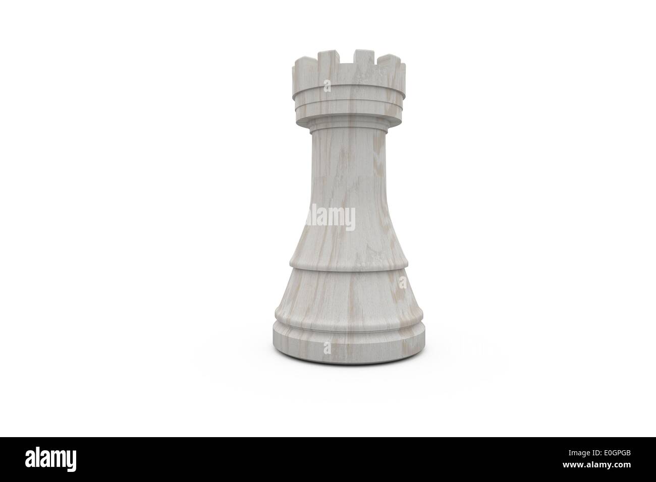 White rook chess piece Stock Photo - Alamy