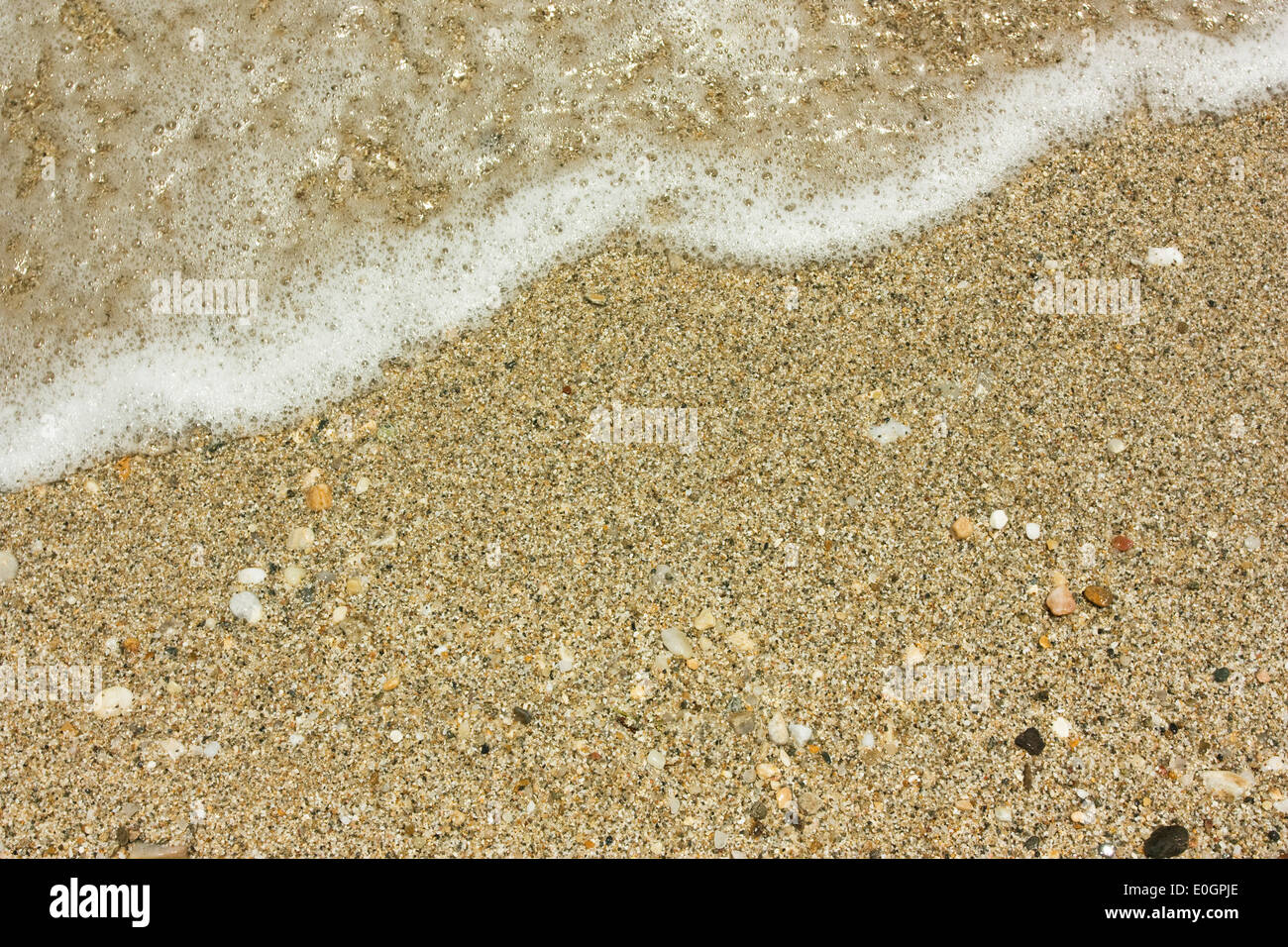 Sand and waves on the beach Stock Photo - Alamy