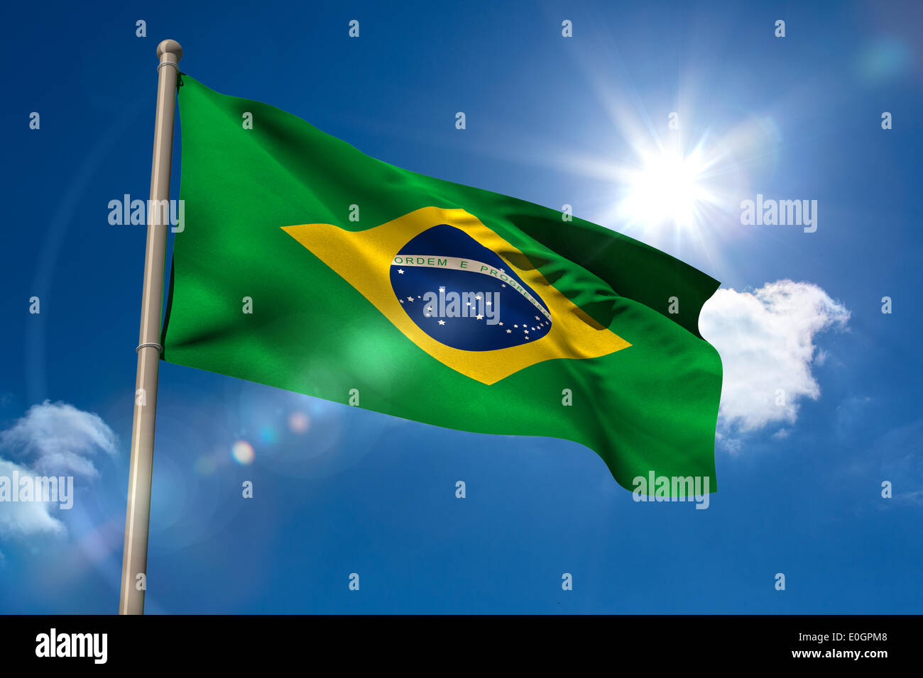 Brazil flag hi-res stock photography and images - Alamy