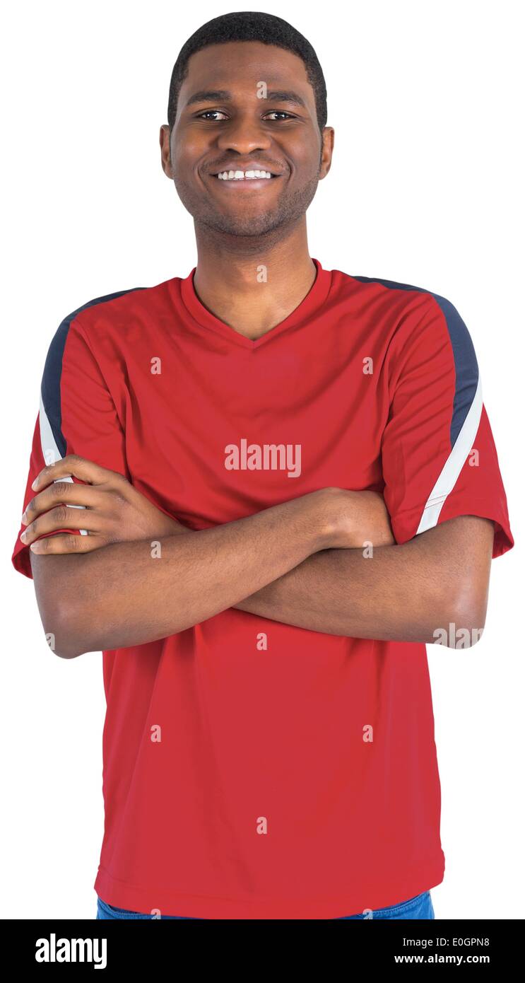 Sport football arms folded hi-res stock photography and images - Alamy