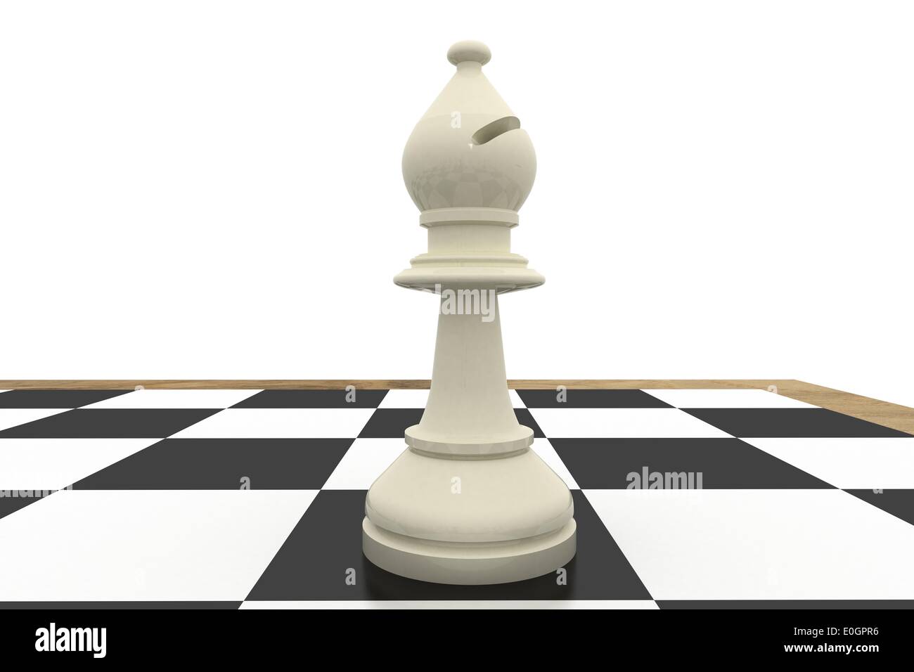 White bishop on chess board Stock Photo - Alamy