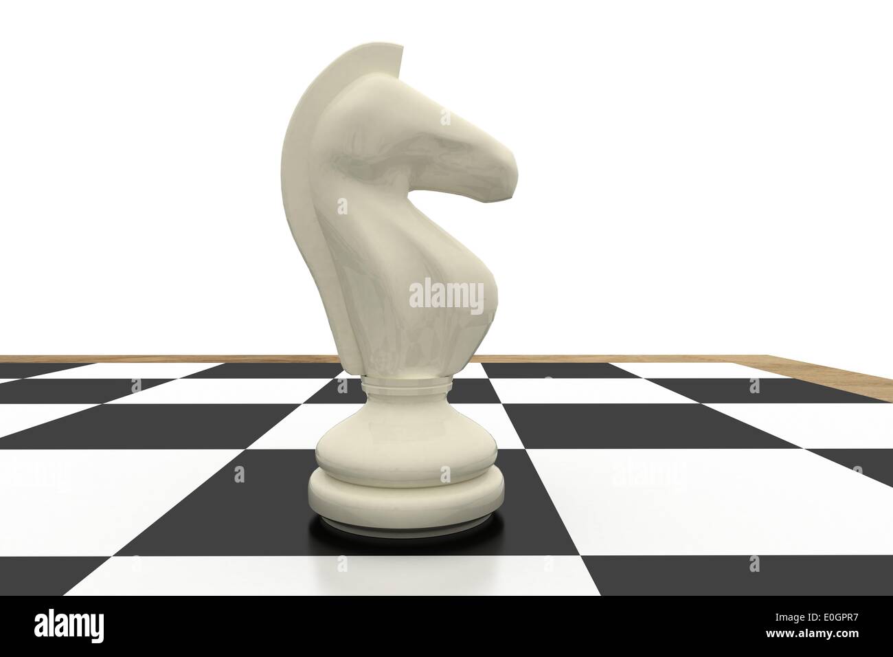 White knight chess piece hi-res stock photography and images - Alamy