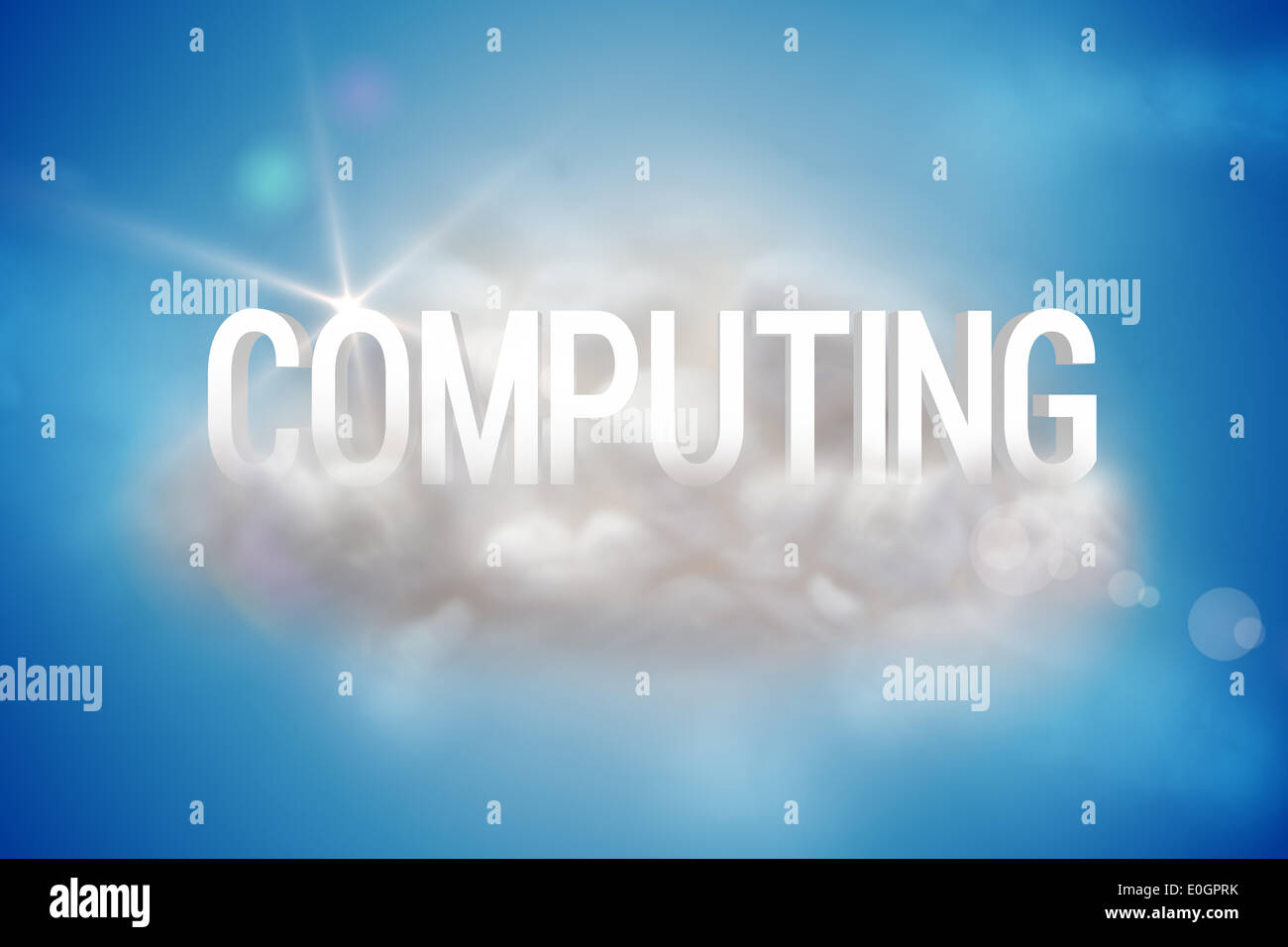 Computing on a floating cloud Stock Photo - Alamy