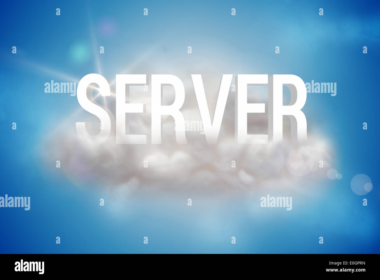 Server on a floating cloud Stock Photo - Alamy