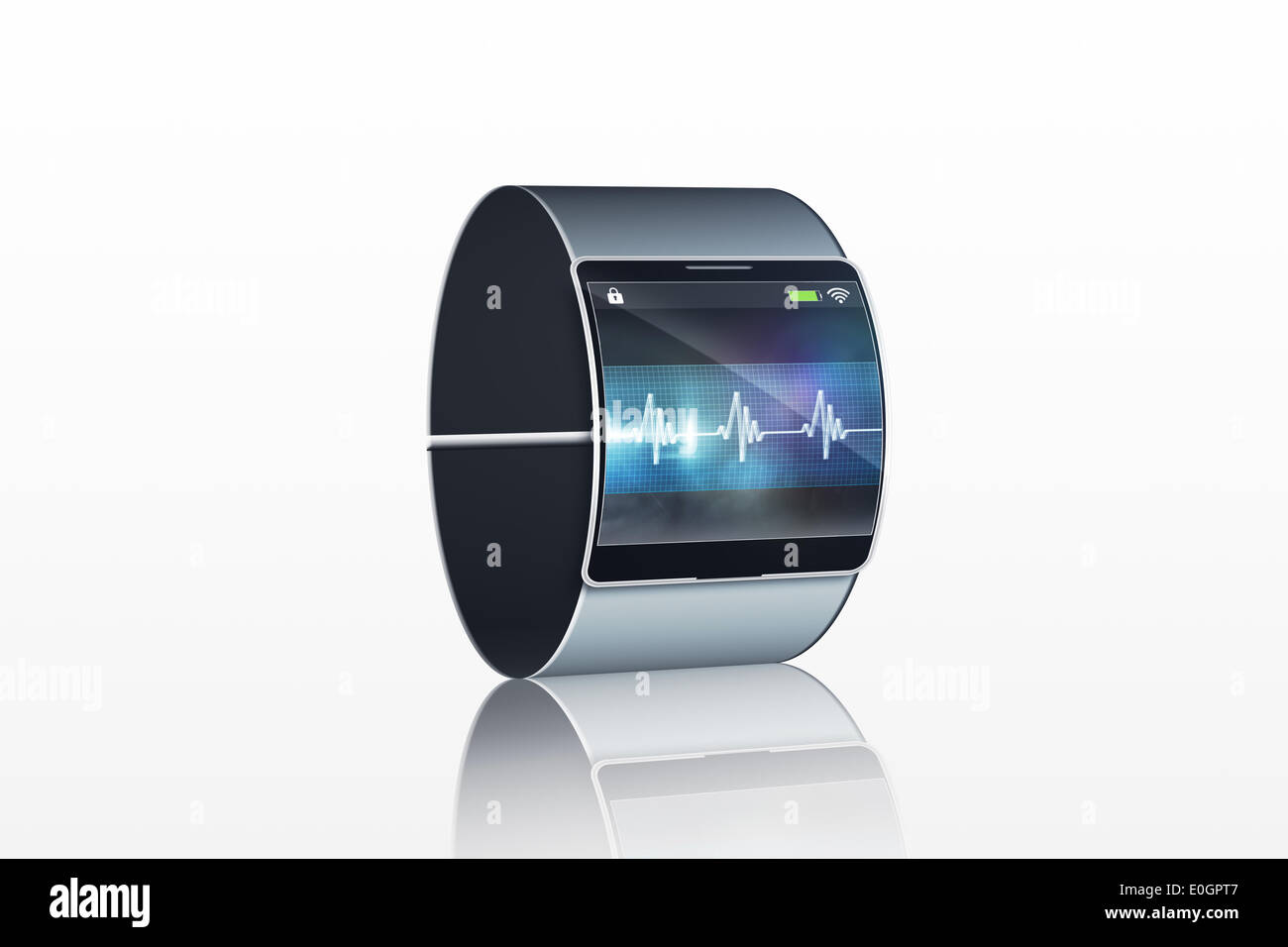 Futuristic wrist watch with display Stock Photo - Alamy