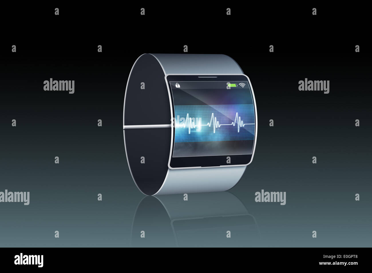 Futuristic wrist watch with display Stock Photo - Alamy