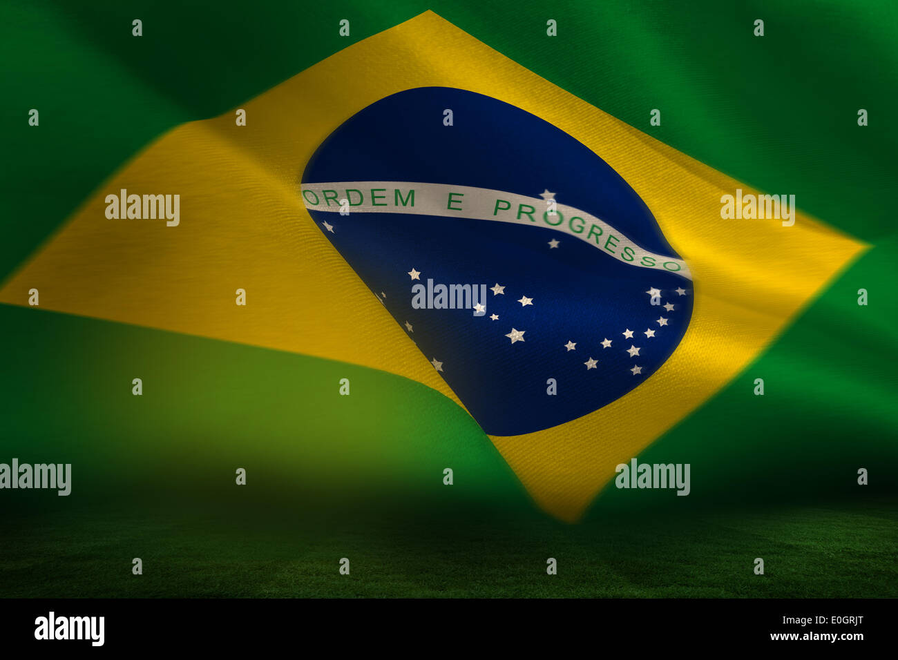 Waving brazilian flag hi-res stock photography and images - Alamy