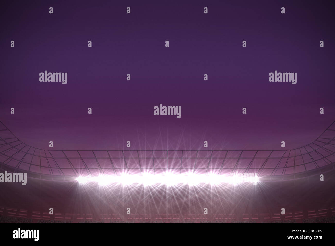 Large football stadium under purple sky Stock Photo - Alamy