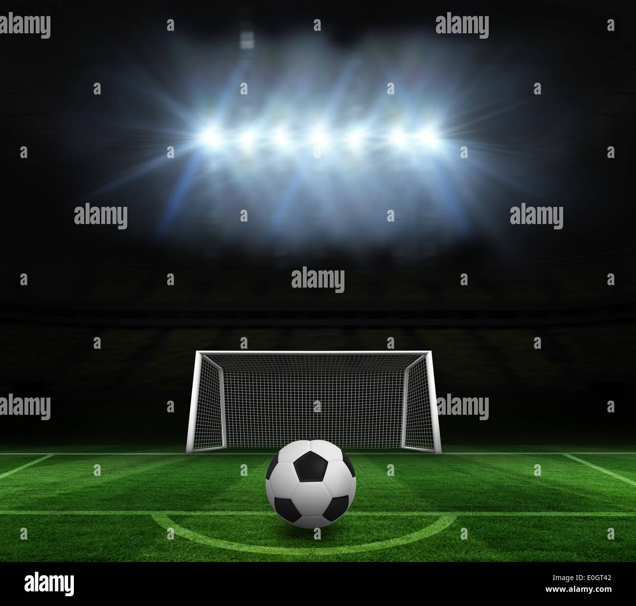 Black and white football Stock Photo - Alamy