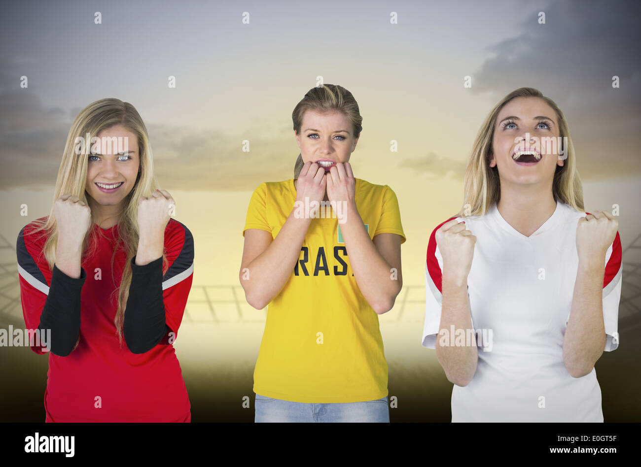 Various football fans Stock Photo - Alamy