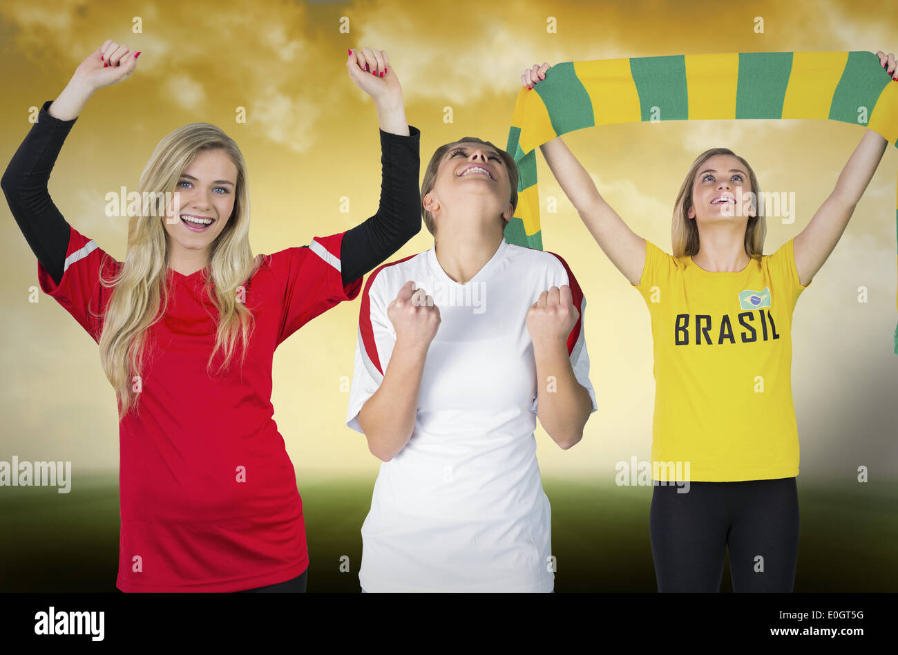 Various football fans Stock Photo - Alamy