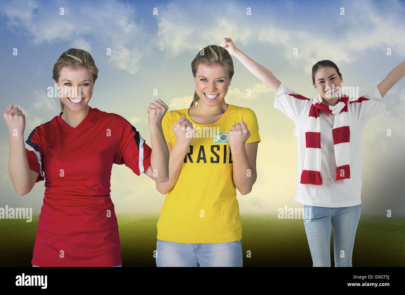 Various football fans Stock Photo - Alamy