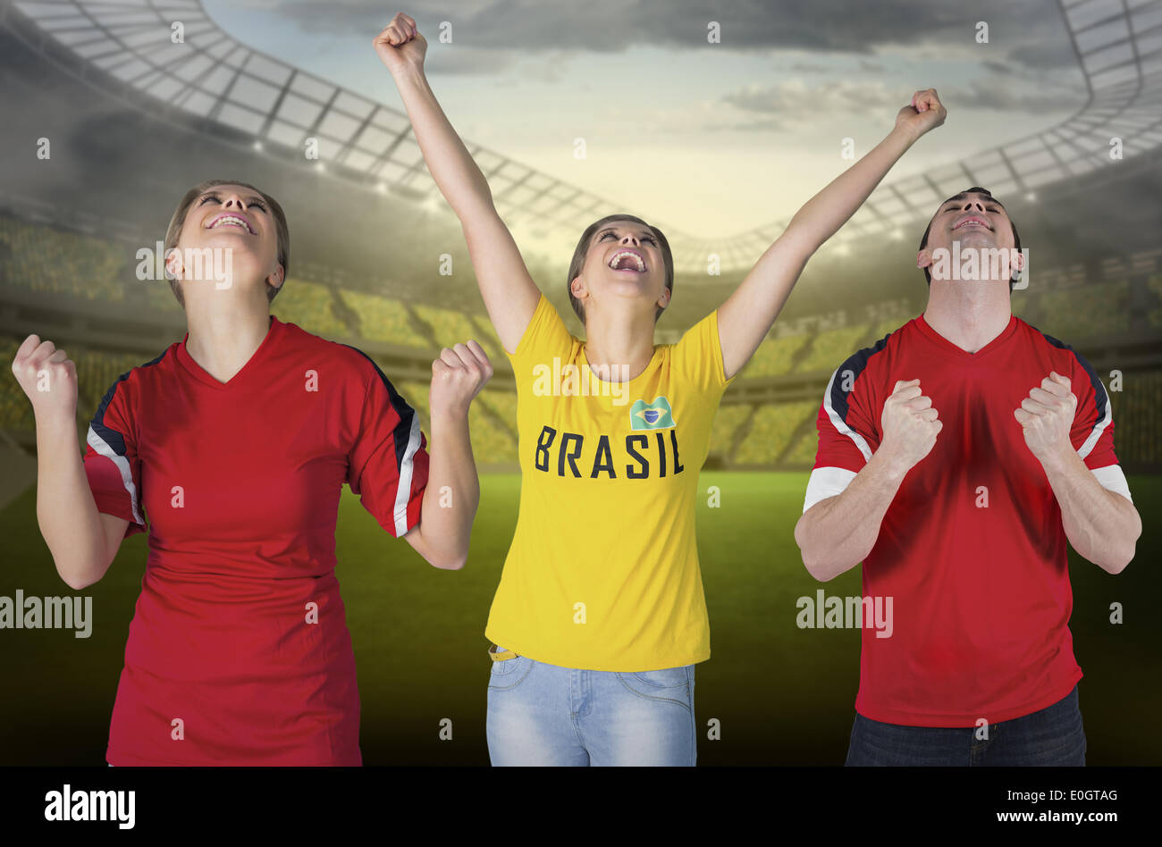 Various football fans Stock Photo - Alamy